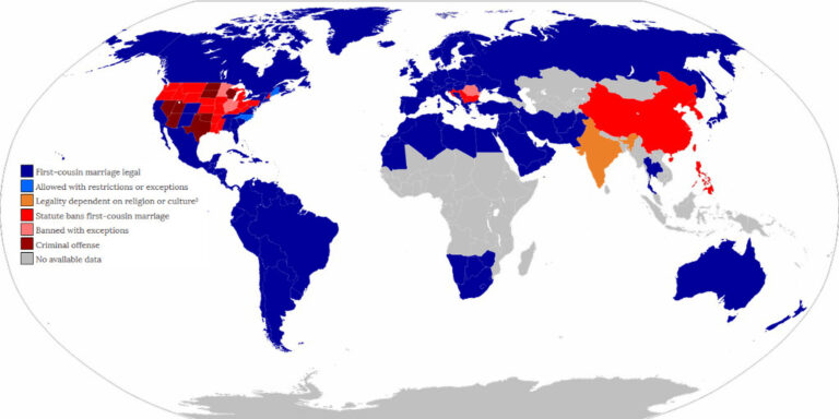 Cousin Marriage Around the World - Vivid Maps