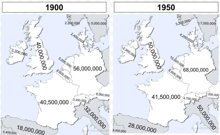 Population growth in Europe mapped - Vivid Maps