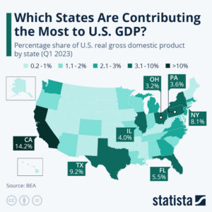 The Economic Map of America: Understanding U.S. GDP State by State ...