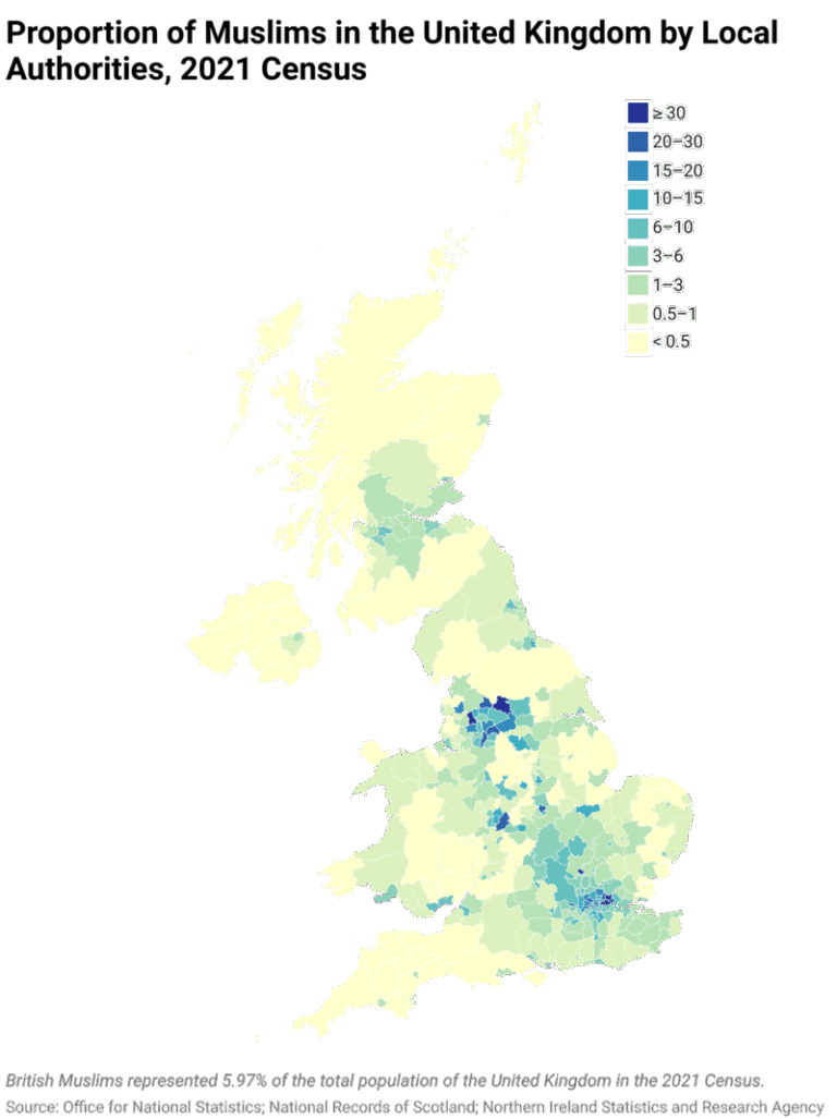 UK Muslim Population Mapped - Vivid Maps