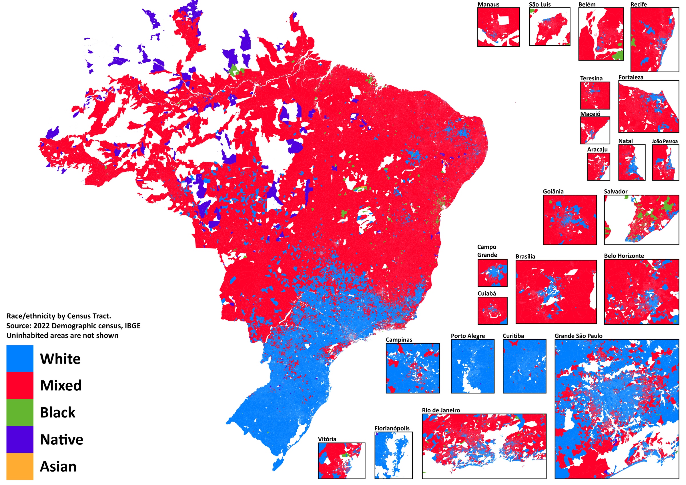 Brazil's Ethnic Landscape: Mapping a Nation's Diversity - Vivid Maps