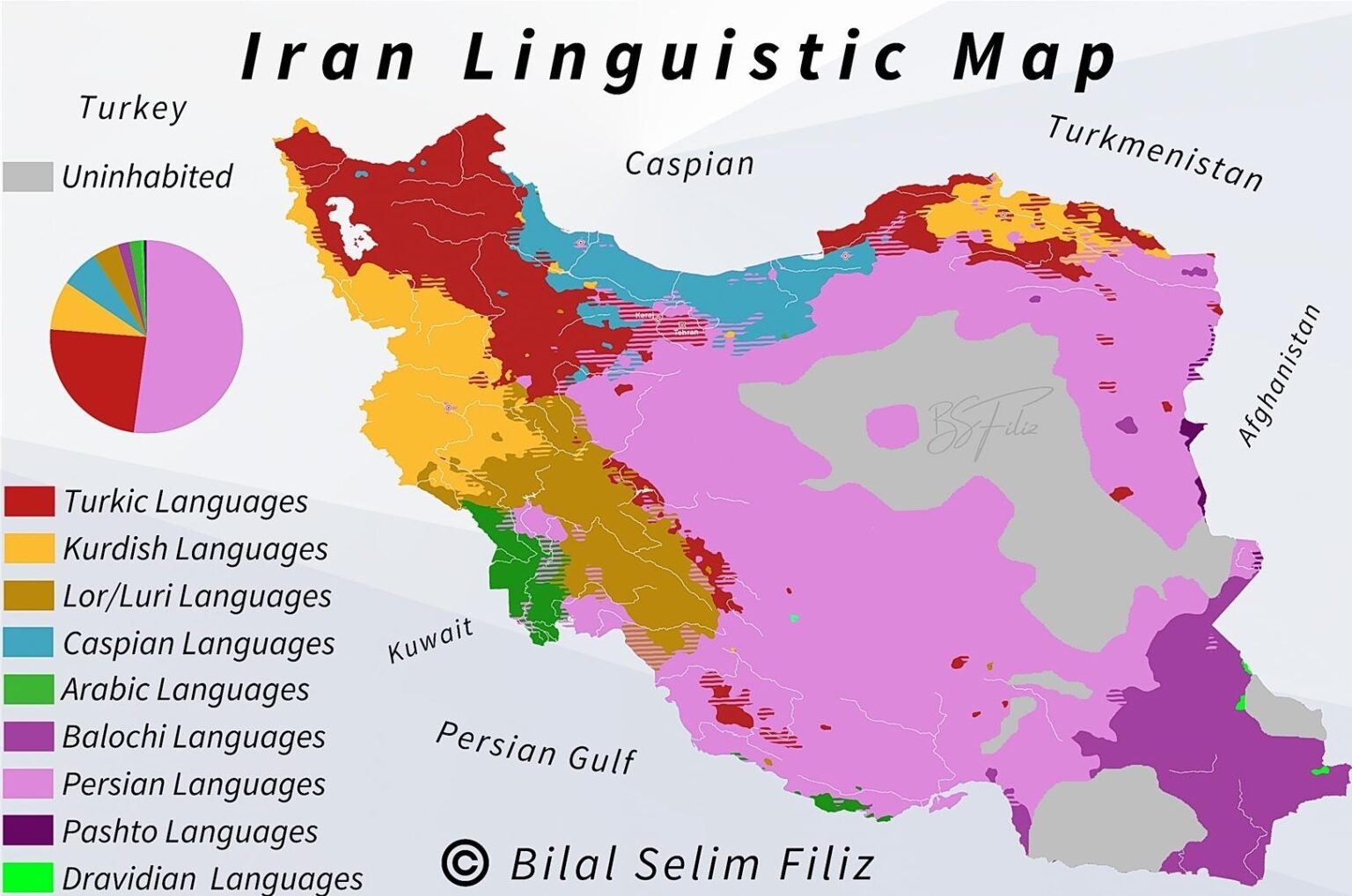 Mapping Iran’s Tongues: A Mosaic of Languages - Vivid Maps