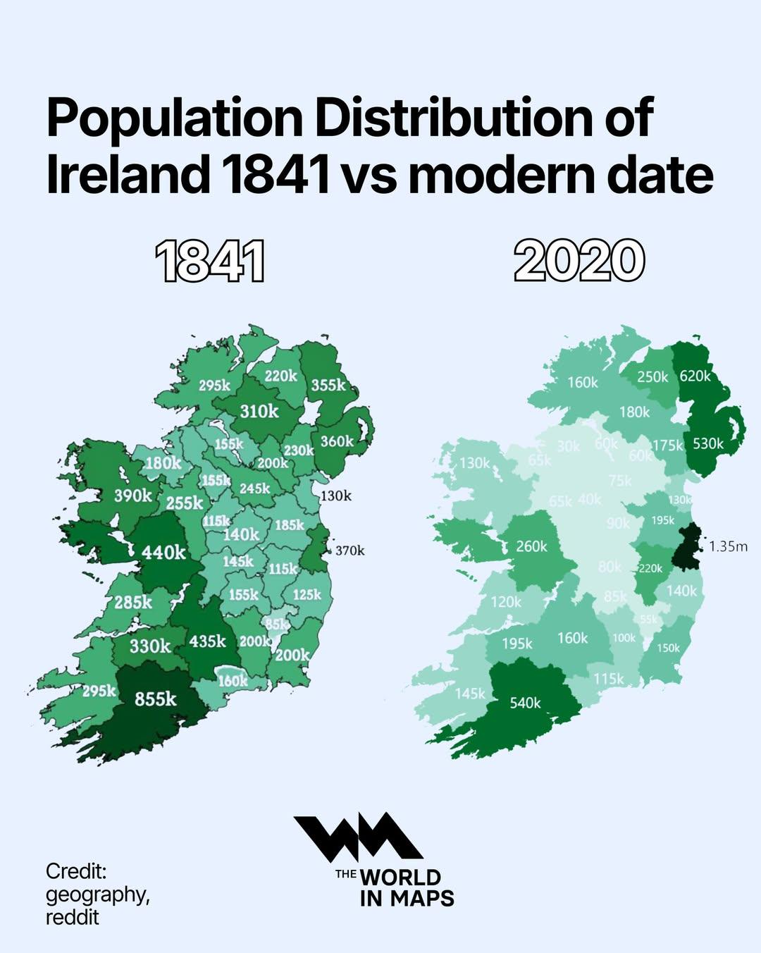 Irish Famine Mapped - Vivid Maps