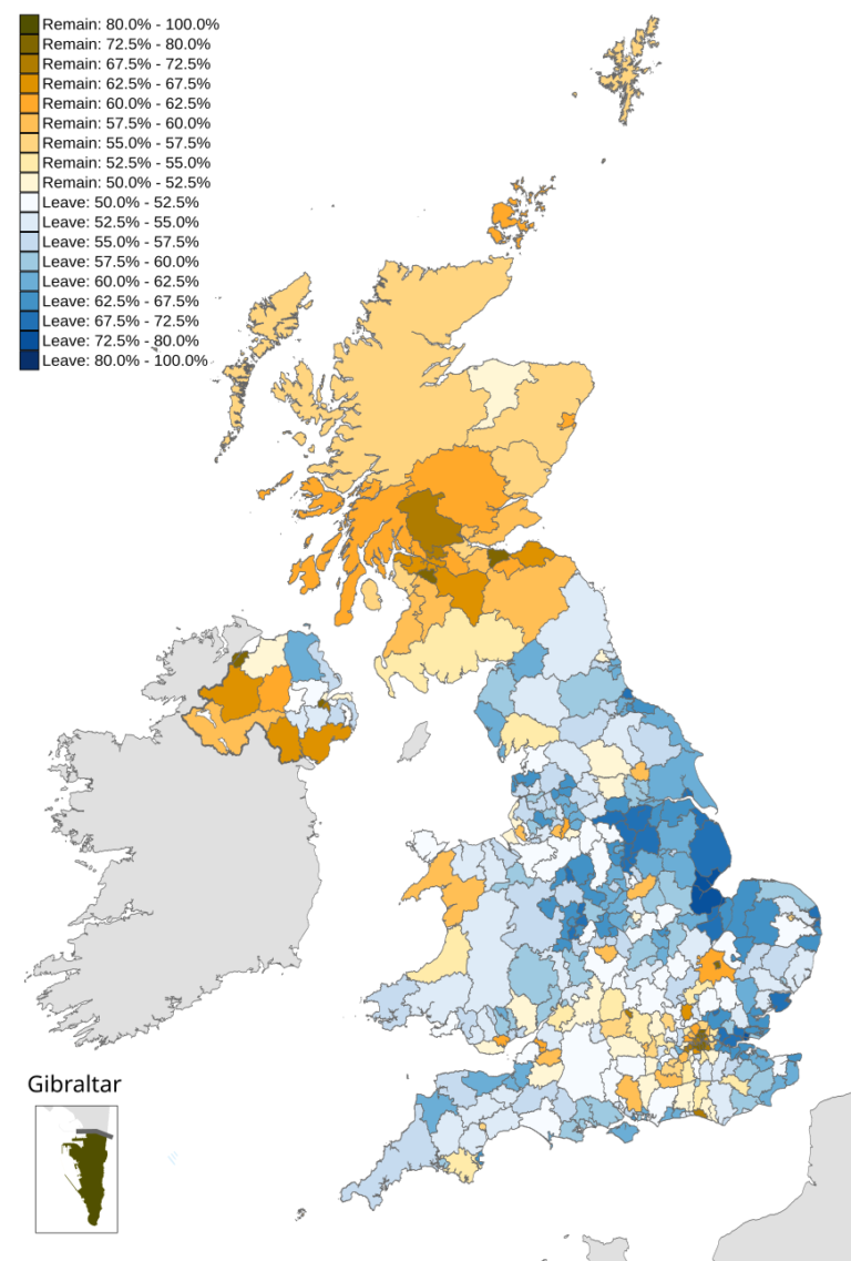 Mapping the Brexit Vote: A Geographic Perspective - Vivid Maps