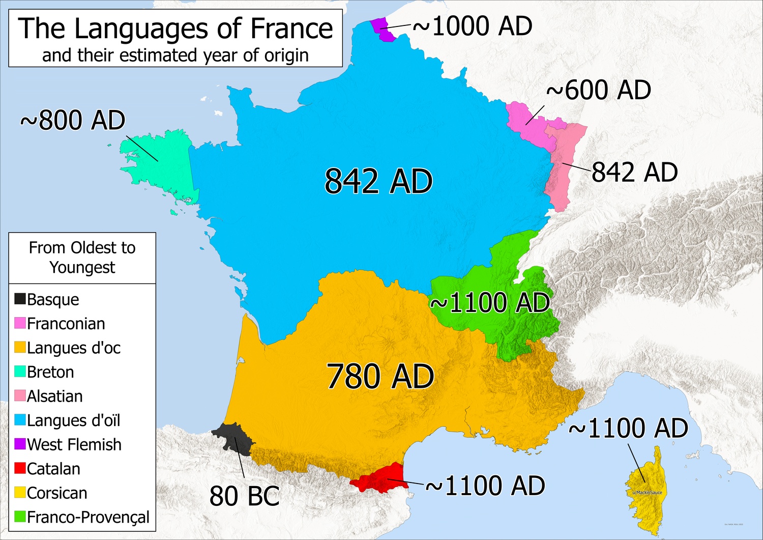 Maps of dialects of the French language around the world - Vivid Maps