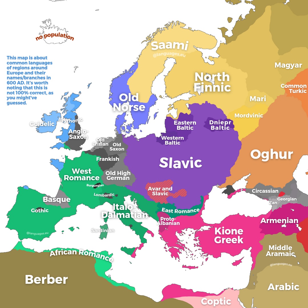 Map of Europe in 600 AD - Vivid Maps