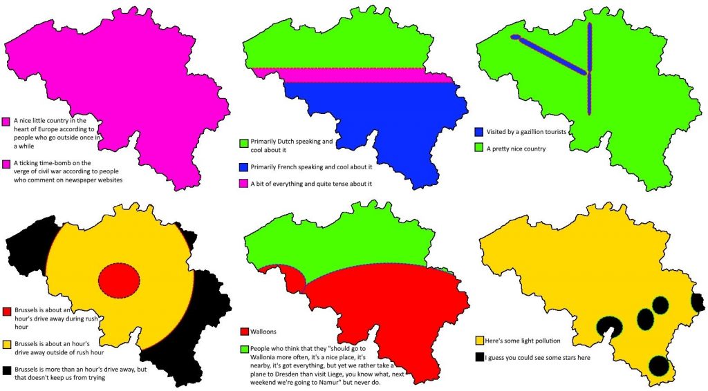 Language Map of Belgium - Vivid Maps