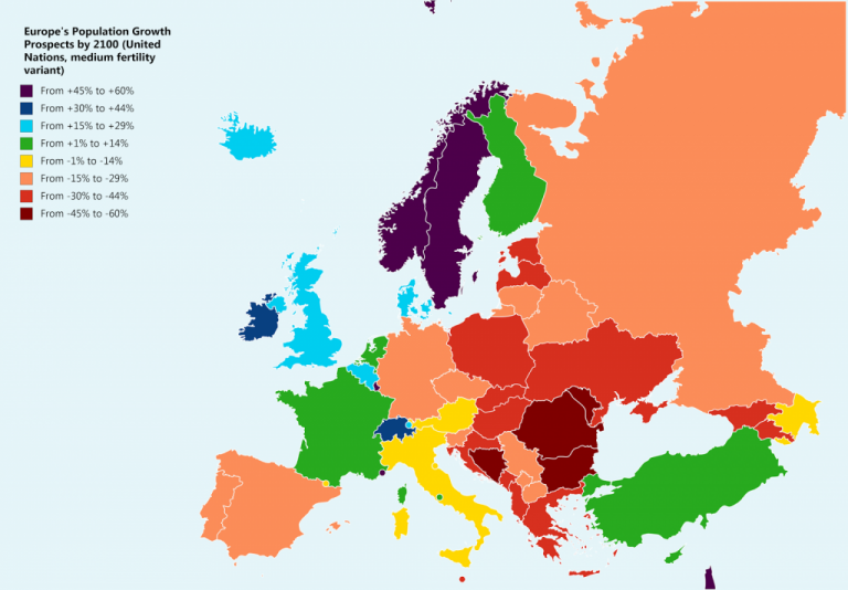 Europe's Declining Cradles: Mapping the 2025 Fertility Crisis - Vivid Maps