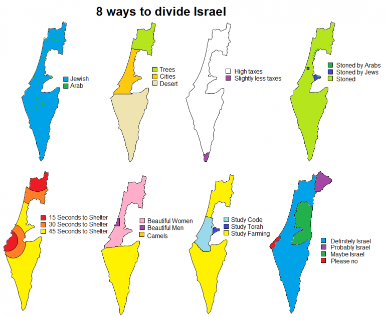 8 ways to divide Israel - Vivid Maps