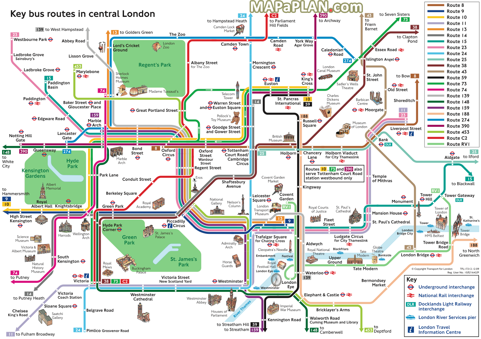 Key Bus Routes In Central London with Top Tourist Attractions Vivid Key Bus Routes In Central London with Top Tourist Attractions Vivid
