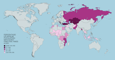 Detailed geographical distribution of the muslims in the World - Vivid Maps
