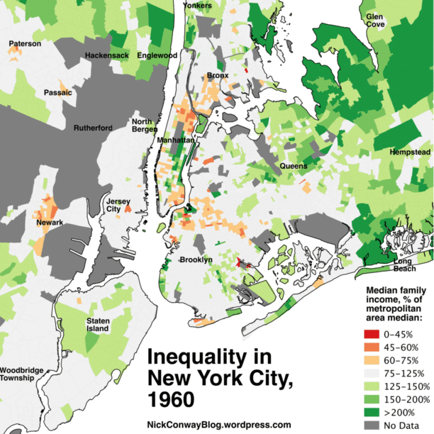 Inequality in New York City (1960-2010) - Vivid Maps