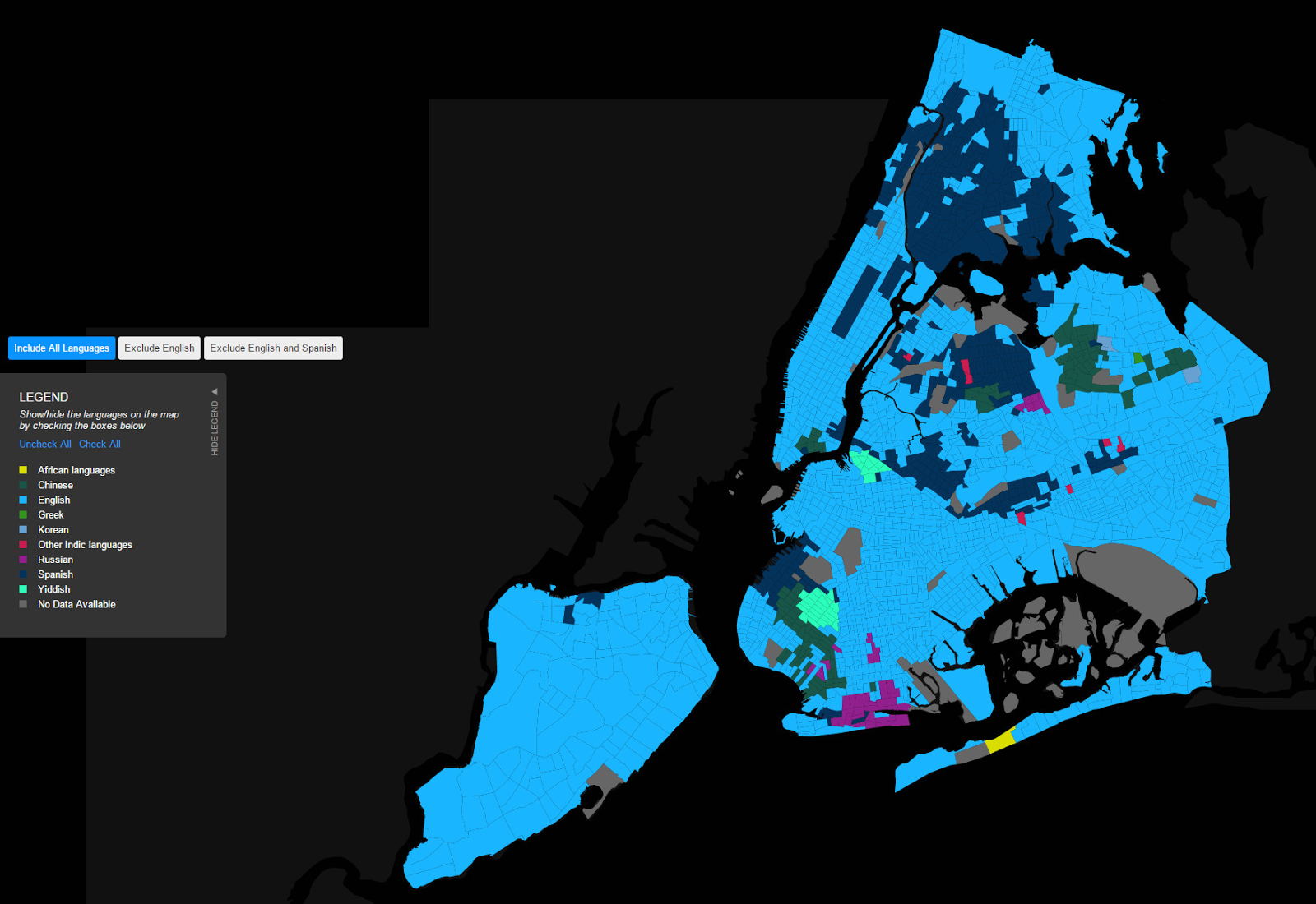 Languages of New York City - Vivid Maps