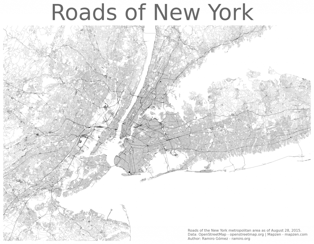 Roads of New York City - Vivid Maps