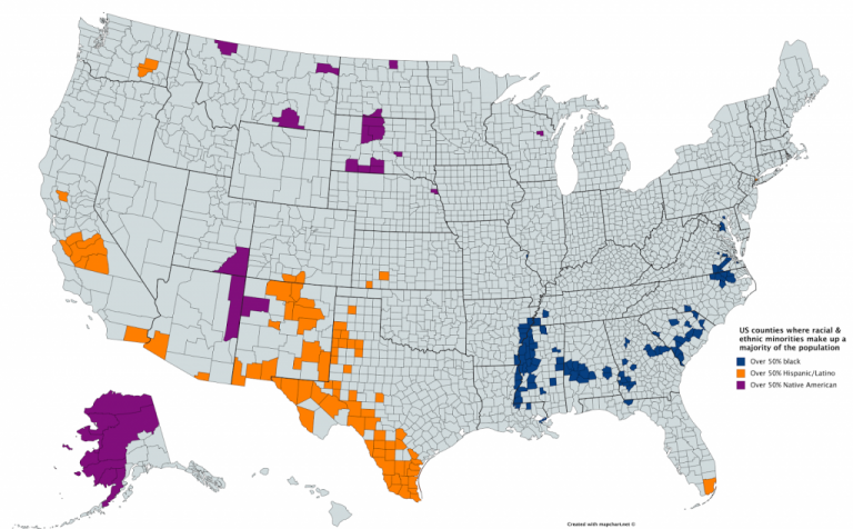 U.S. county natural increase in population (2010 - 2016) - Vivid Maps