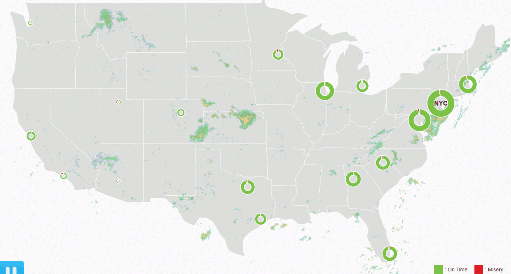 'Misery Map' of Flight Delays - Vivid Maps