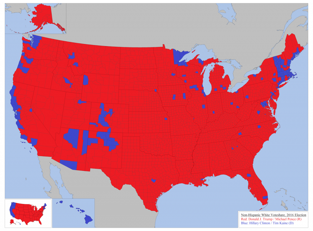 US economic dependent counties by typology and 2016 presidential vote ...