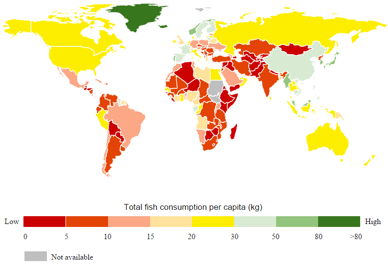Total fish consumption per capita - Vivid Maps