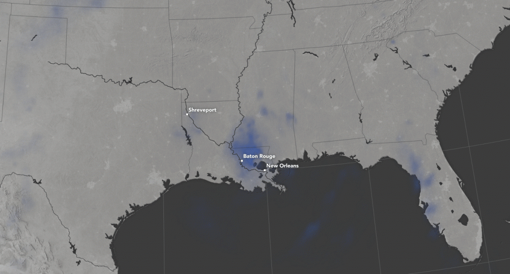 Louisiana Flooding: NASA Animation of Accumulated Rainfall - Vivid Maps