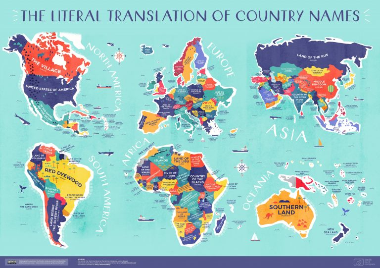 Literal Chinese translations of world country names - Vivid Maps