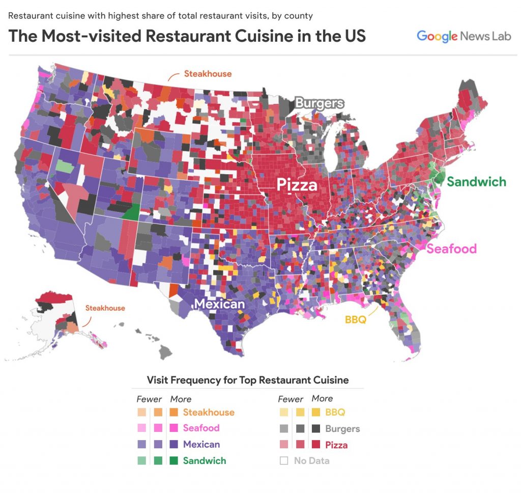 Side dishes of America's regions - Vivid Maps