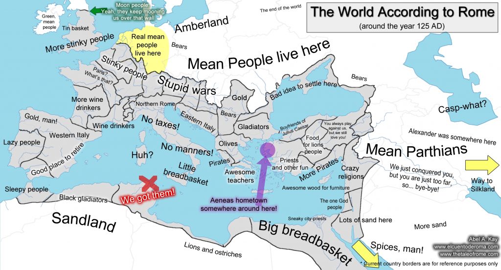 The World According to Rome - Vivid Maps