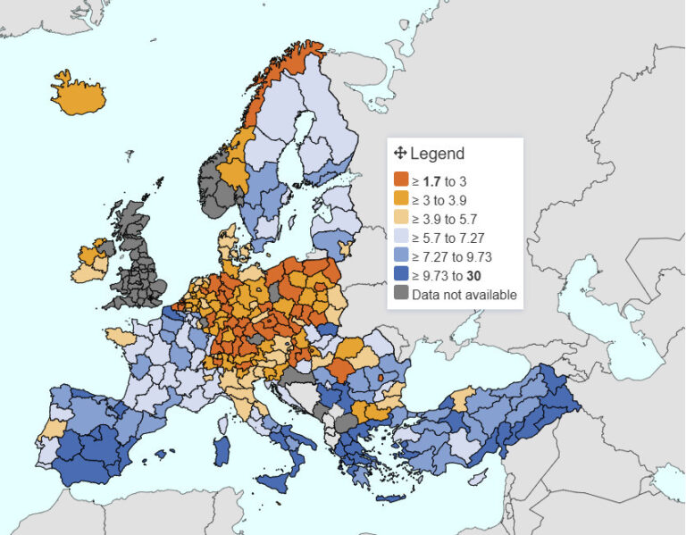 The Unemployment Rate in the European Union - Vivid Maps