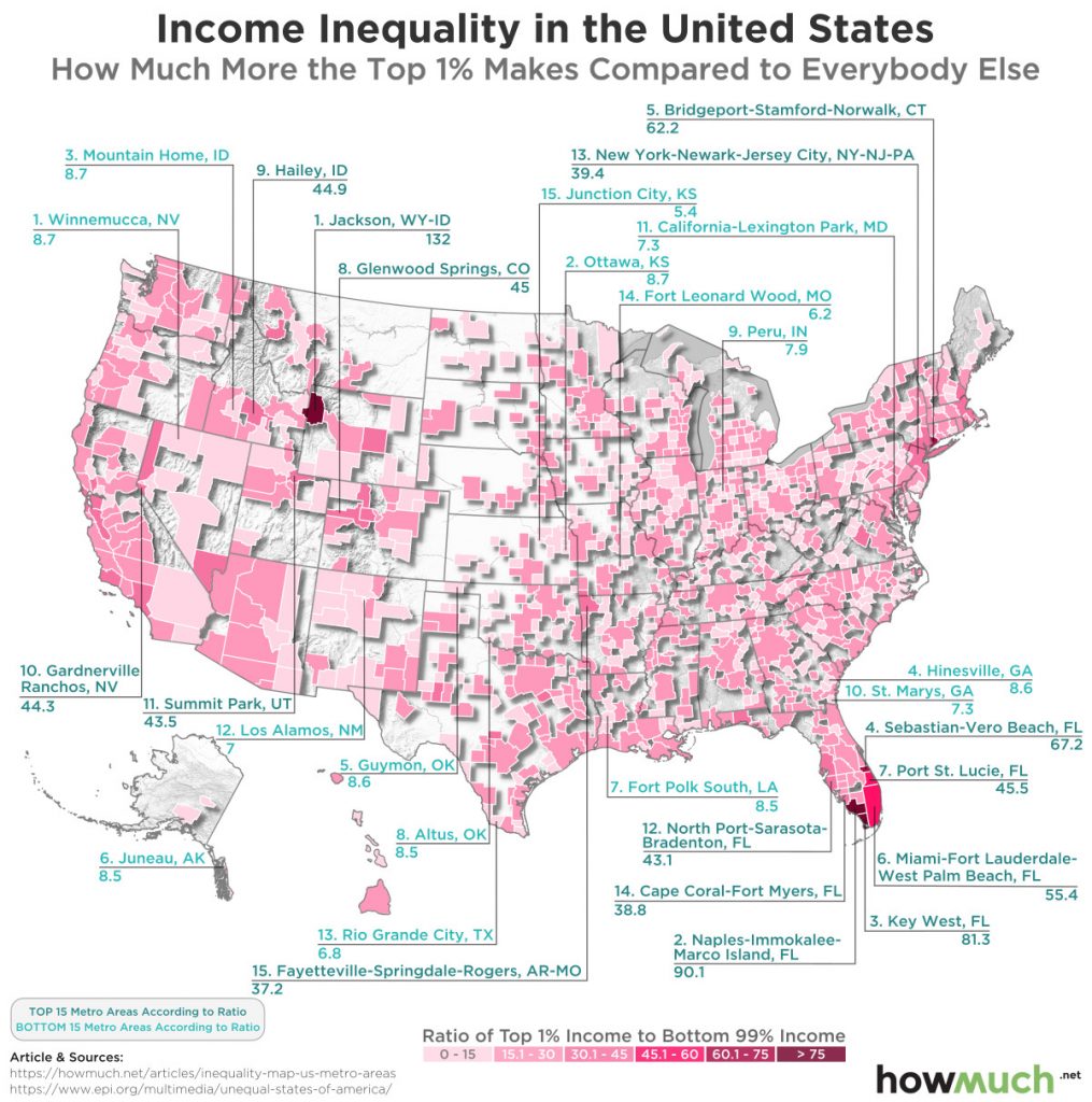 Global wealth inequality mapped - Vivid Maps