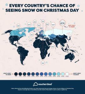 The ‘White Christmas Map’ Reveals Every Country’s Chance of Snow on ...