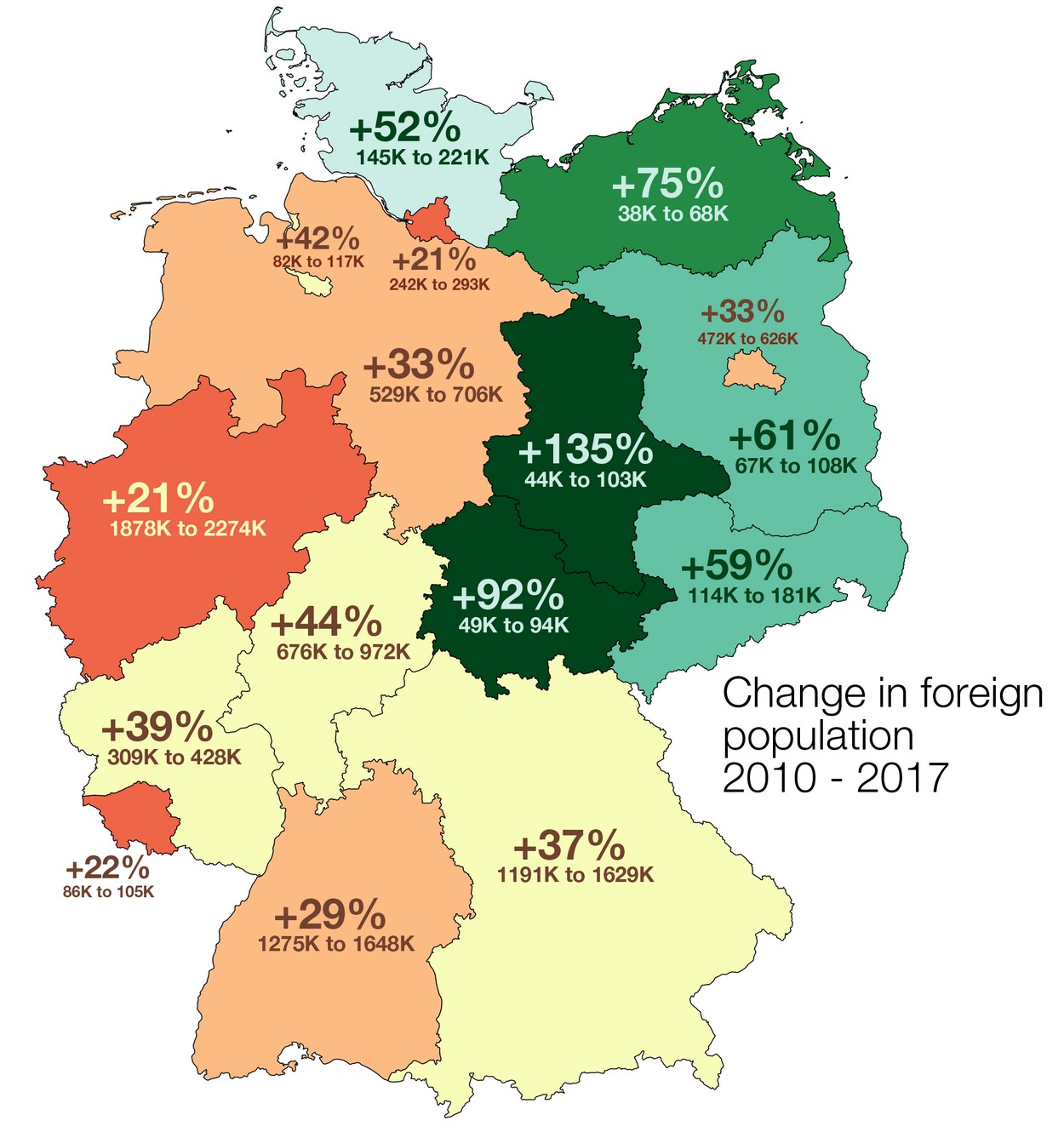 German Immigrants Map German Immigrants Map