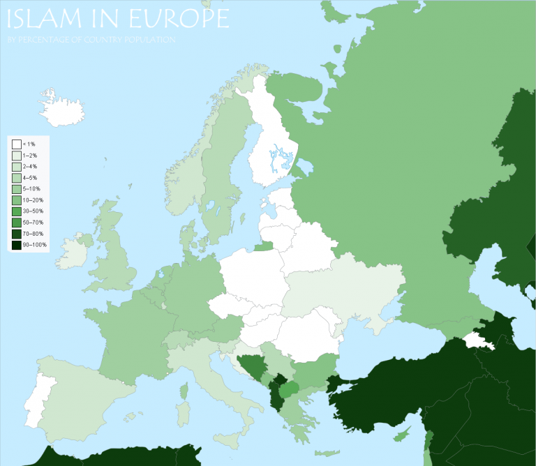 Islam in Europe - Vivid Maps