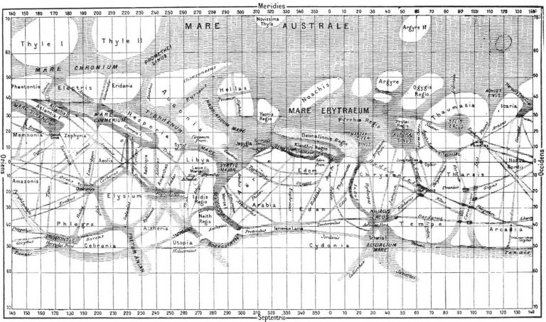 A Short History of Martian Canals in Maps - Vivid Maps