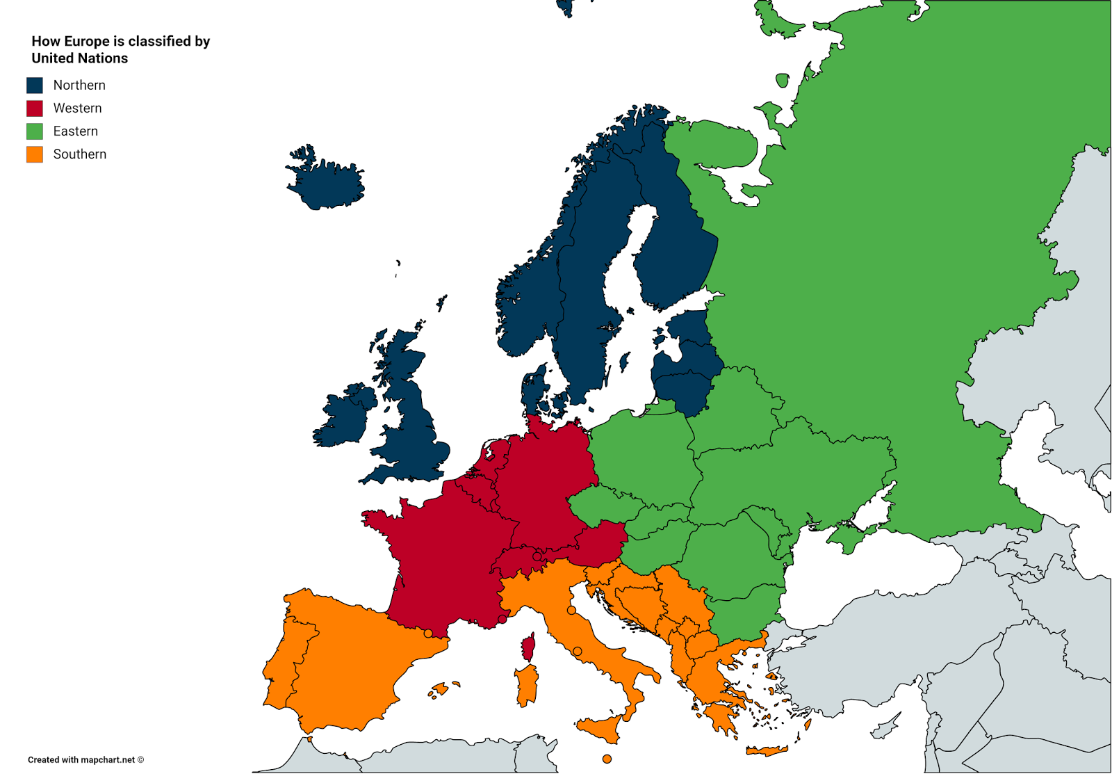 How Europe is classified by the United Nations - Vivid Maps