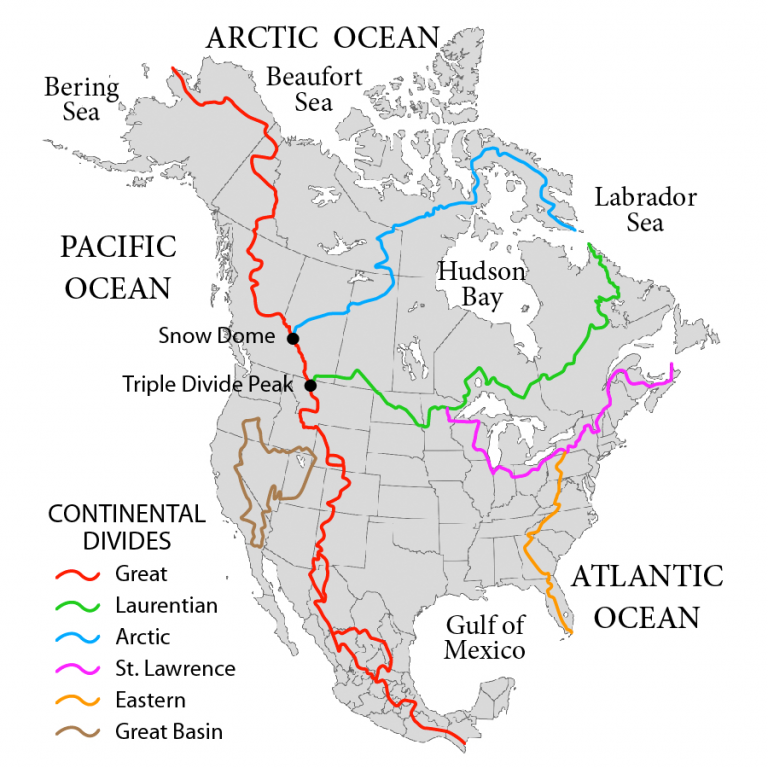 North American Watersheds - Vivid Maps