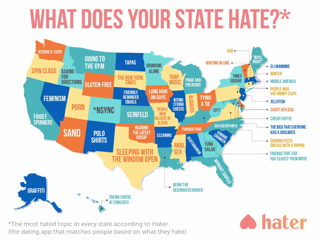 What does your US State hate? - Vivid Maps