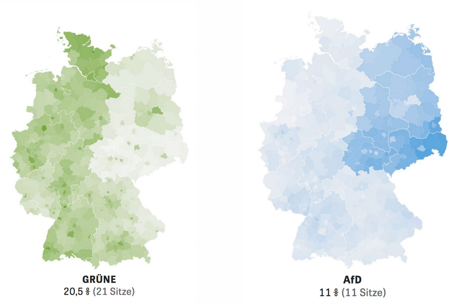 Germany is still divided by east and west - Vivid Maps