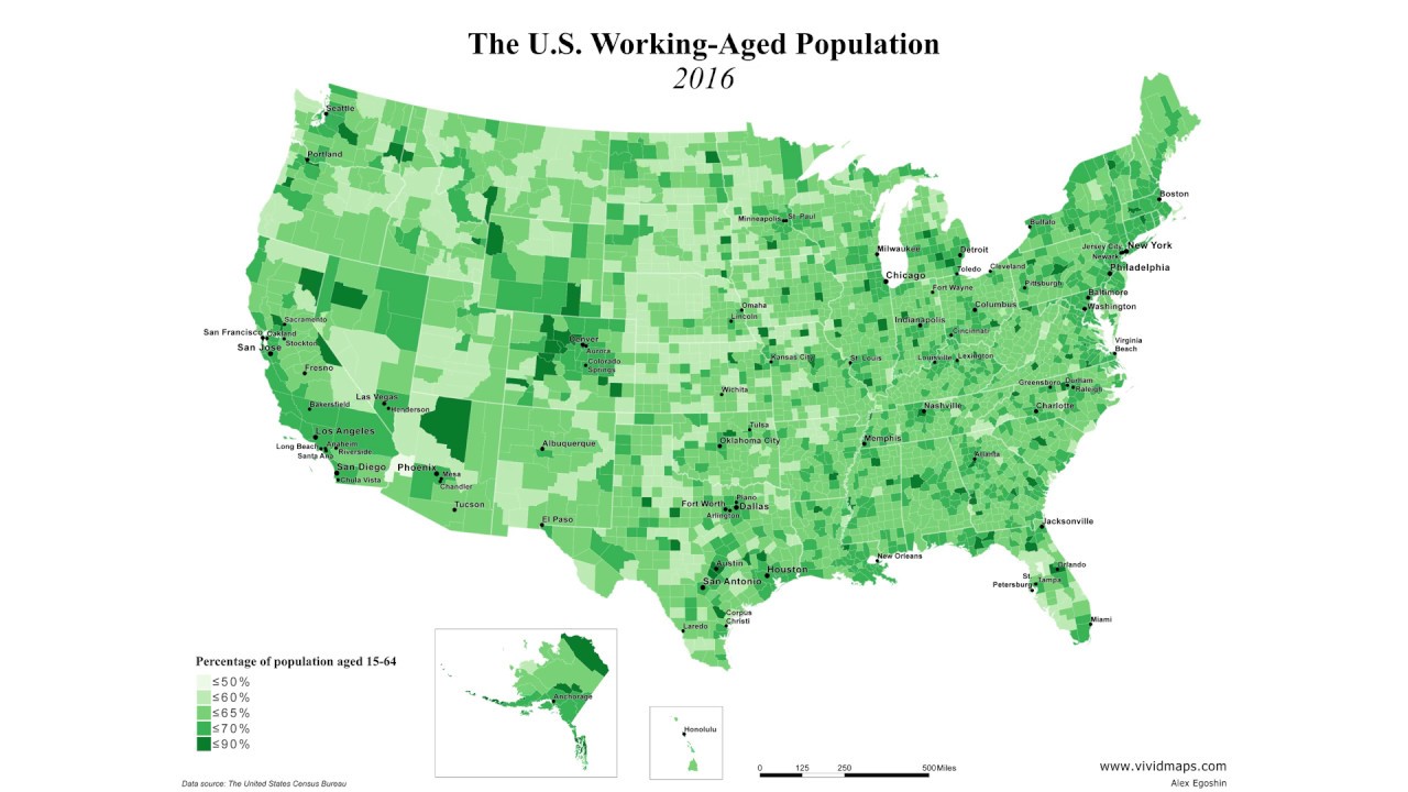 Working Age Population in the U.S. - Vivid Maps