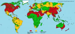 Orthographic depth of different languages - Vivid Maps