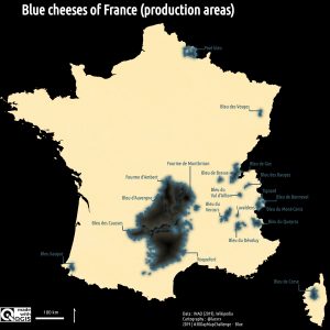 French cheese map - Vivid Maps