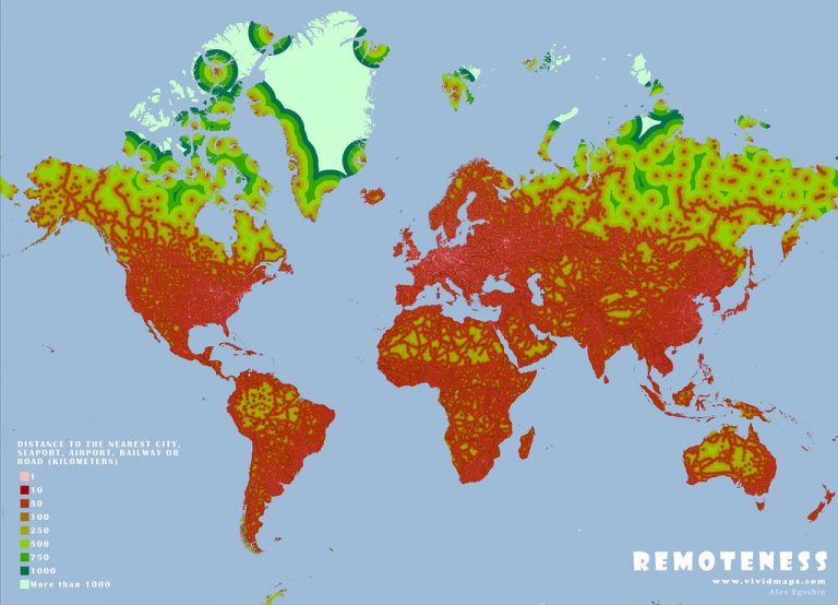 Global Remoteness - Vivid Maps