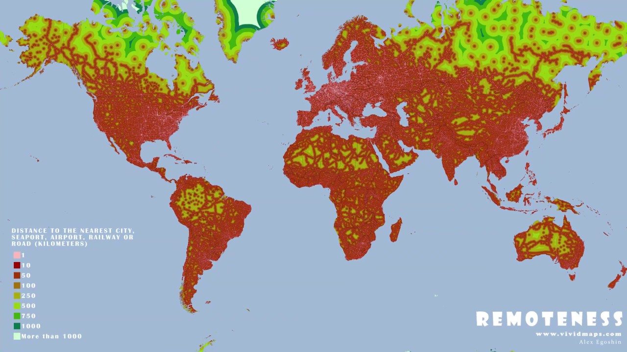 Global Remoteness - Vivid Maps