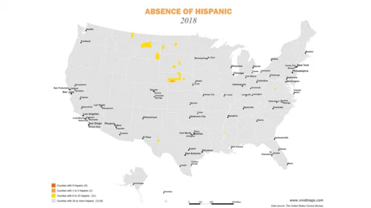 US Hispanic Population by County (1990 – 2018) - Vivid Maps