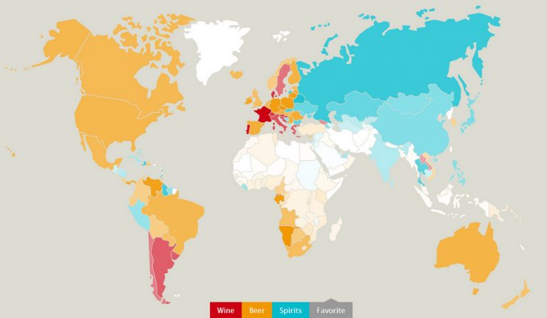 Alcohol Consumption by Country - Vivid Maps