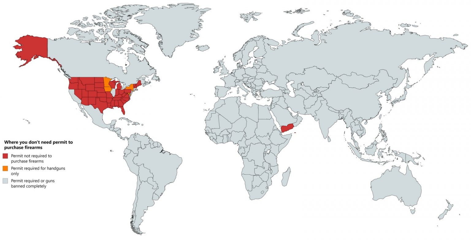 Support for Gun Control - Vivid Maps