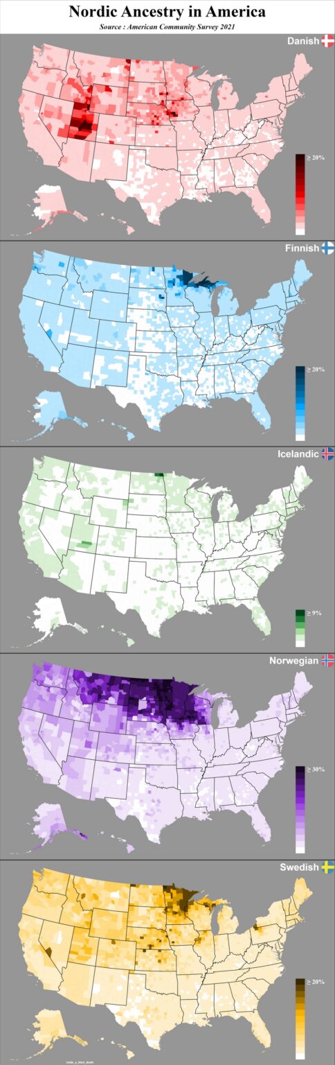 Where Scandinavian Roots Took Hold in America? - Vivid Maps