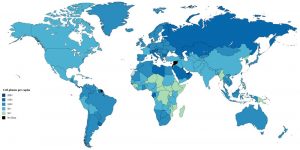Popularity of Cell Phones in the World - Vivid Maps