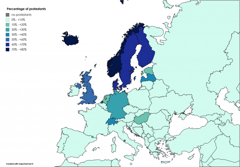 The Christian Landscape of Modern Europe - Vivid Maps