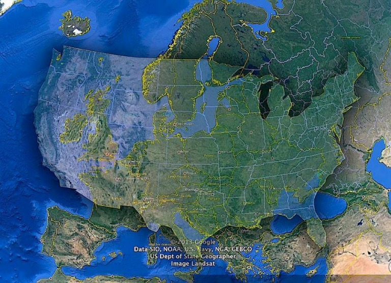 Differences between the United States and Europe mapped - Vivid Maps