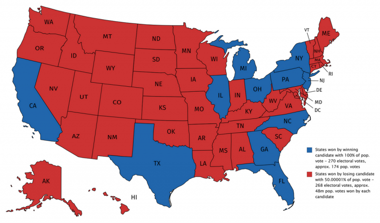 The U.S. States By Electoral Votes - Vivid Maps