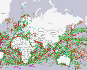 All the ships in the World ocean - Vivid Maps